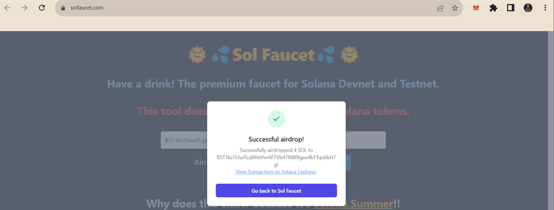 How to Get Testnet SOL Tokens from a Solana Faucet