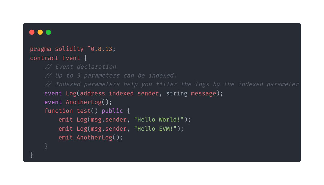 What are events in Solidity?