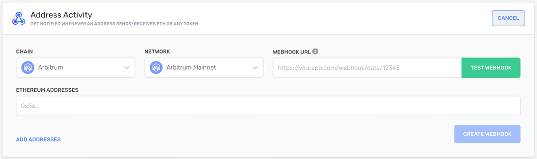 How to Create Arbitrum Webhooks