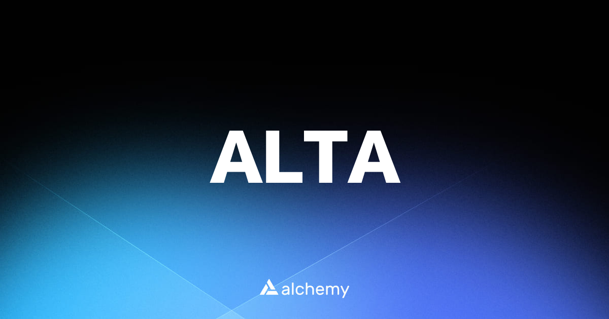 ALTA - Web3 Service Providers - Alchemy