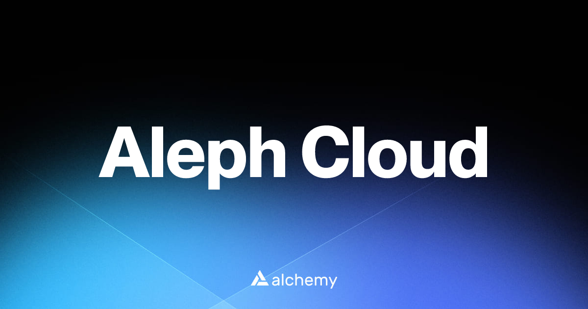 Aleph Cloud - Infrastructure Tools - Alchemy