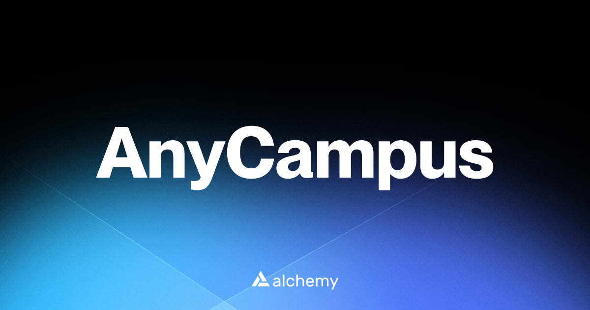 AnyCampus - Web3 Developer Tools - Alchemy