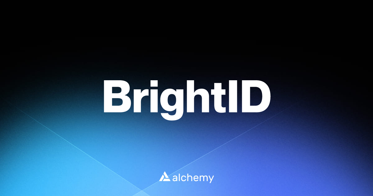 BrightID - Identity Tools - Alchemy