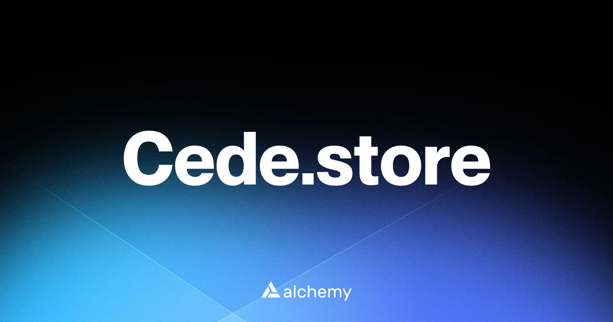 Cede.store - Web3 Wallet Tools - Alchemy