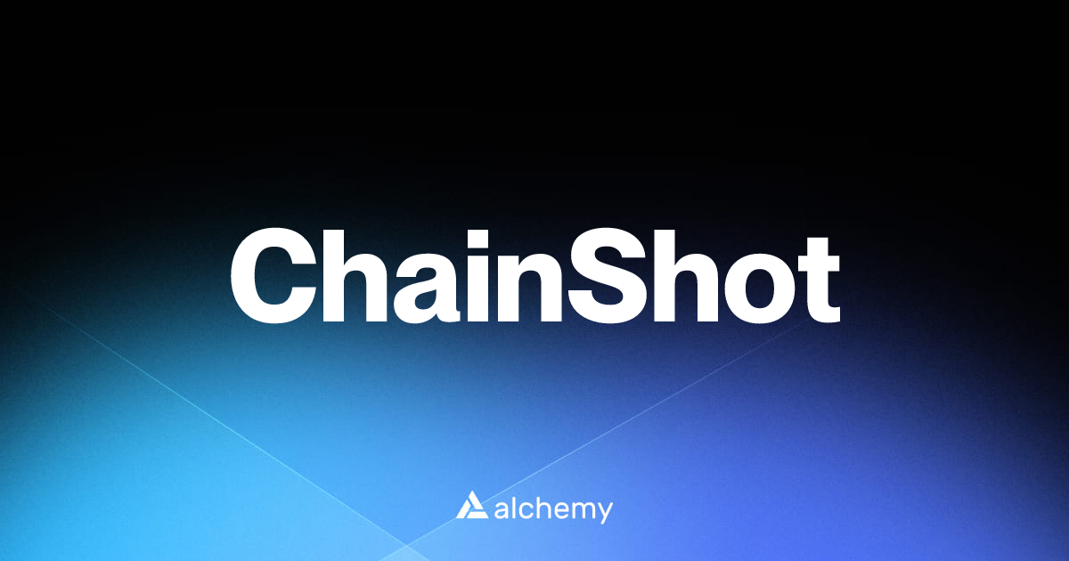ChainShot - Web3 Developer Tools - Alchemy