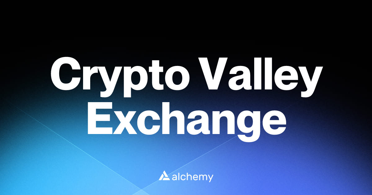 Crypto Valley Exchange - DeFi Dapps - Alchemy