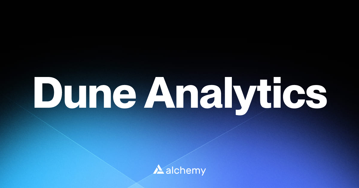 Dune Analytics - DeFi Tools - Alchemy