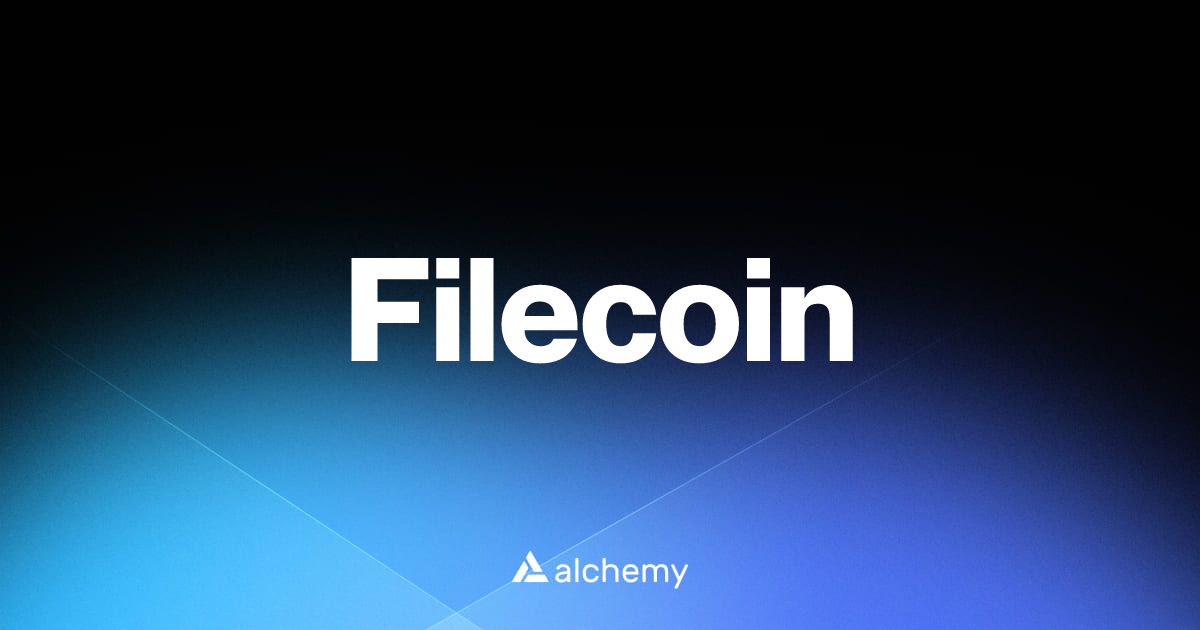 Filecoin - Infrastructure Tools - Alchemy