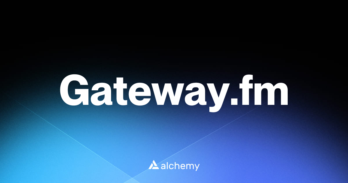 Gateway.fm - Infrastructure Tools - Alchemy