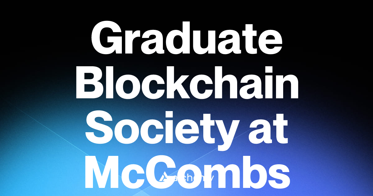 Graduate Blockchain Society at McCombs - Web3 Developer Tools - Alchemy