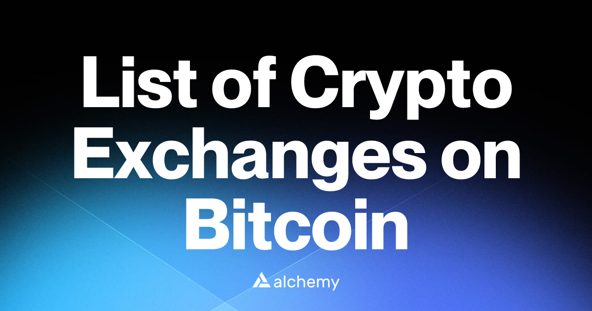 List of 13 Crypto Exchanges on Bitcoin (2025)