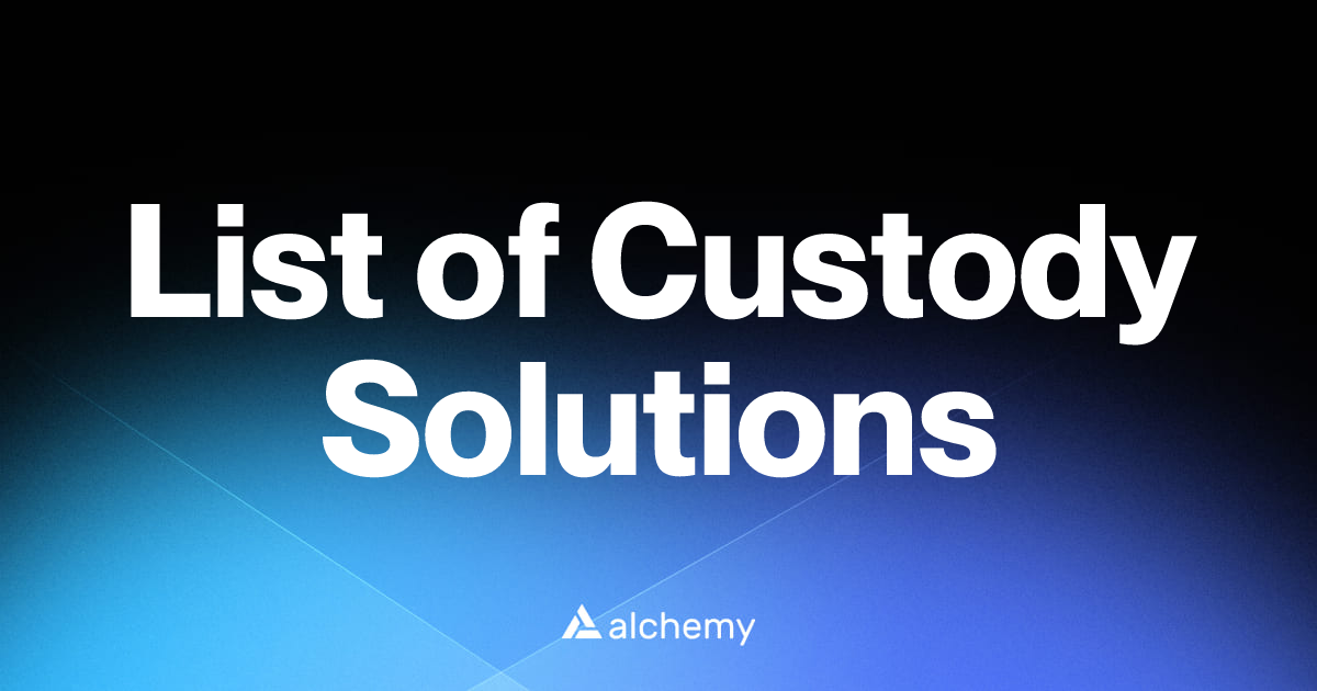 List of 20 Custody Solutions (2025)