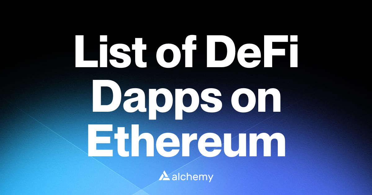 List of 147 DeFi Dapps on Ethereum (2025)
