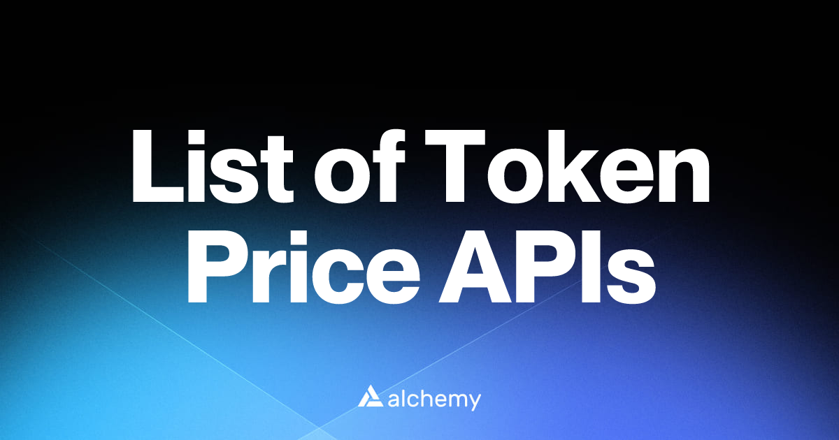 List of 13 Token Price APIs (2025)