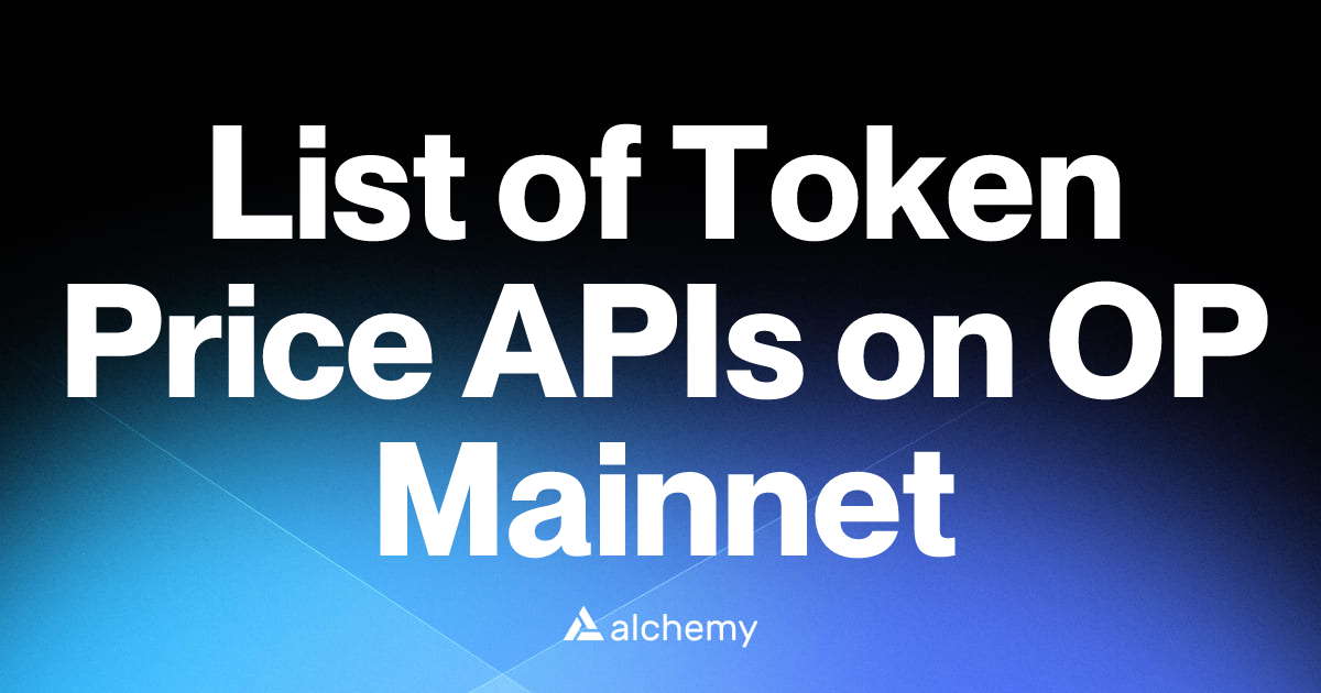 List of 4 Token Price APIs on OP Mainnet (2025)