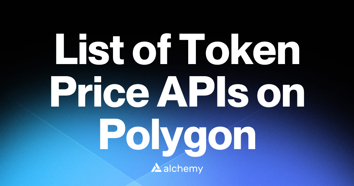 List of 6 Token Price APIs on Polygon (2025)