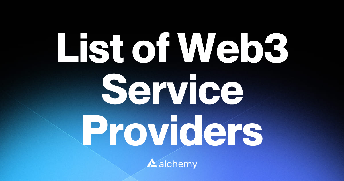 List of 42 Web3 Service Providers (2025)