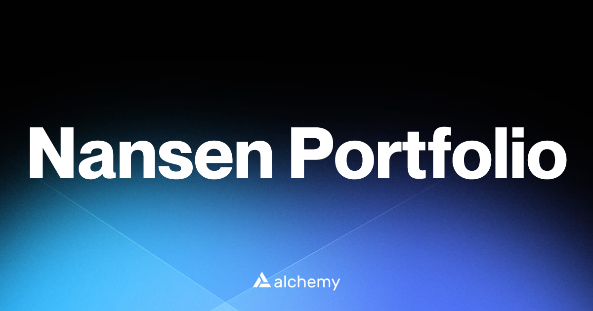 Nansen Portfolio - Trading Tools - Alchemy