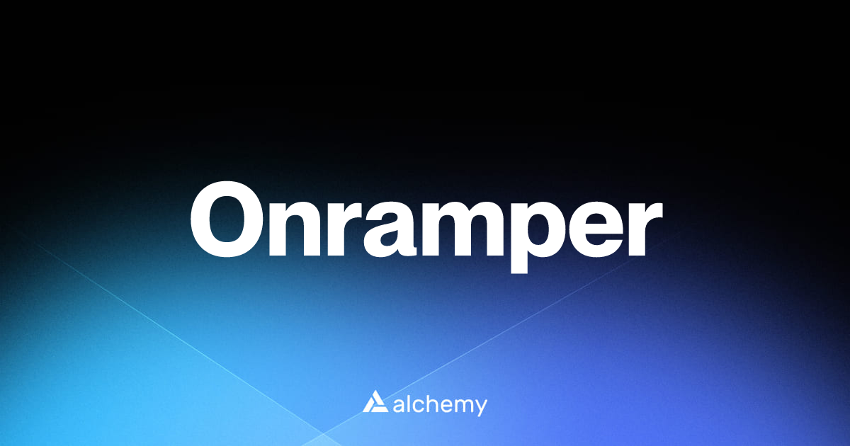 Onramper - Web3 Wallet Tools - Alchemy