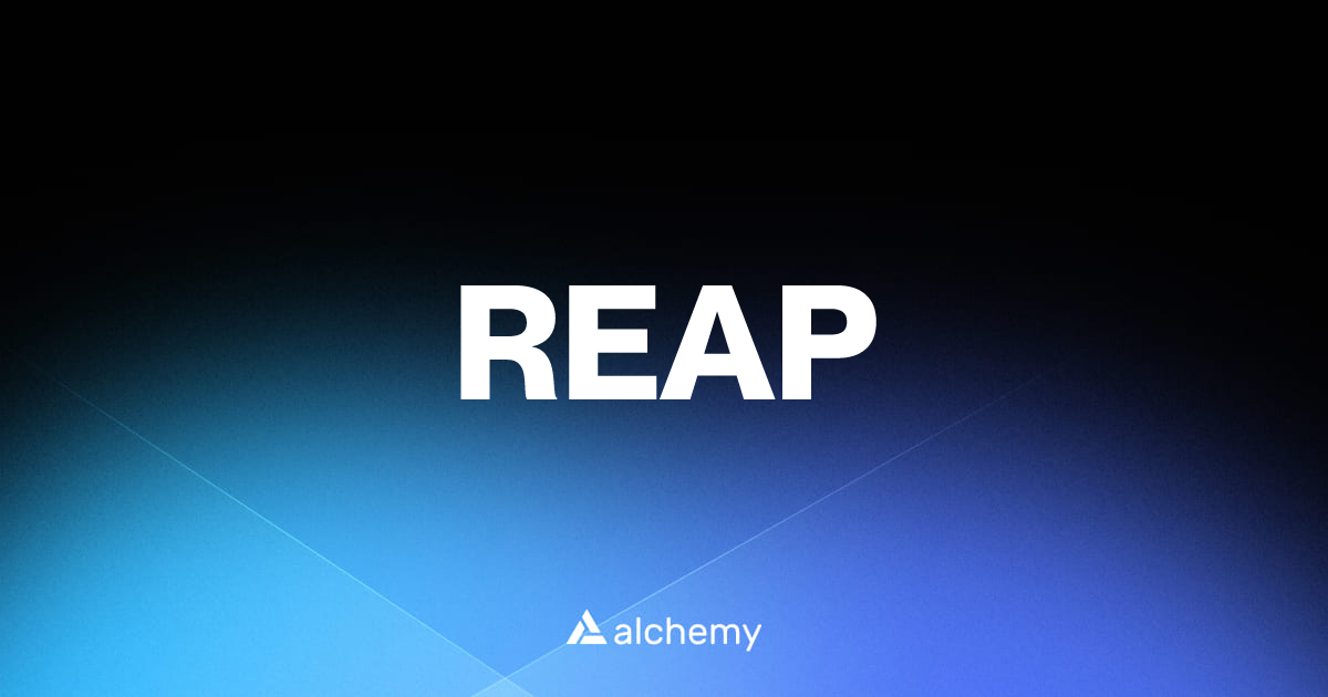 REAP - Web3 Wallet Tools - Alchemy