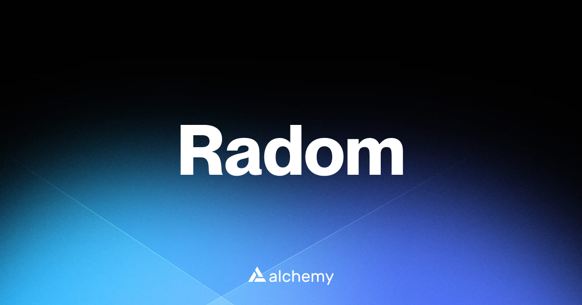 Radom - Web3 Wallet Tools - Alchemy