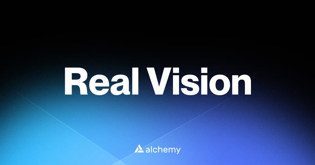 Real Vision - Web3 Developer Tools - Alchemy