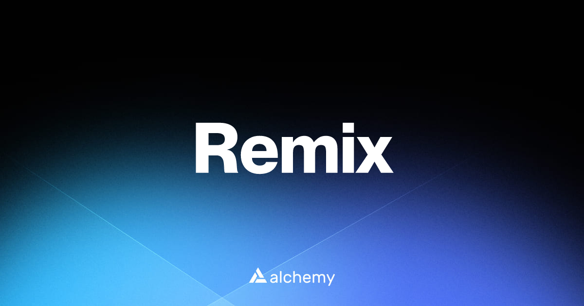 Remix Web3 Developer Tools Alchemy