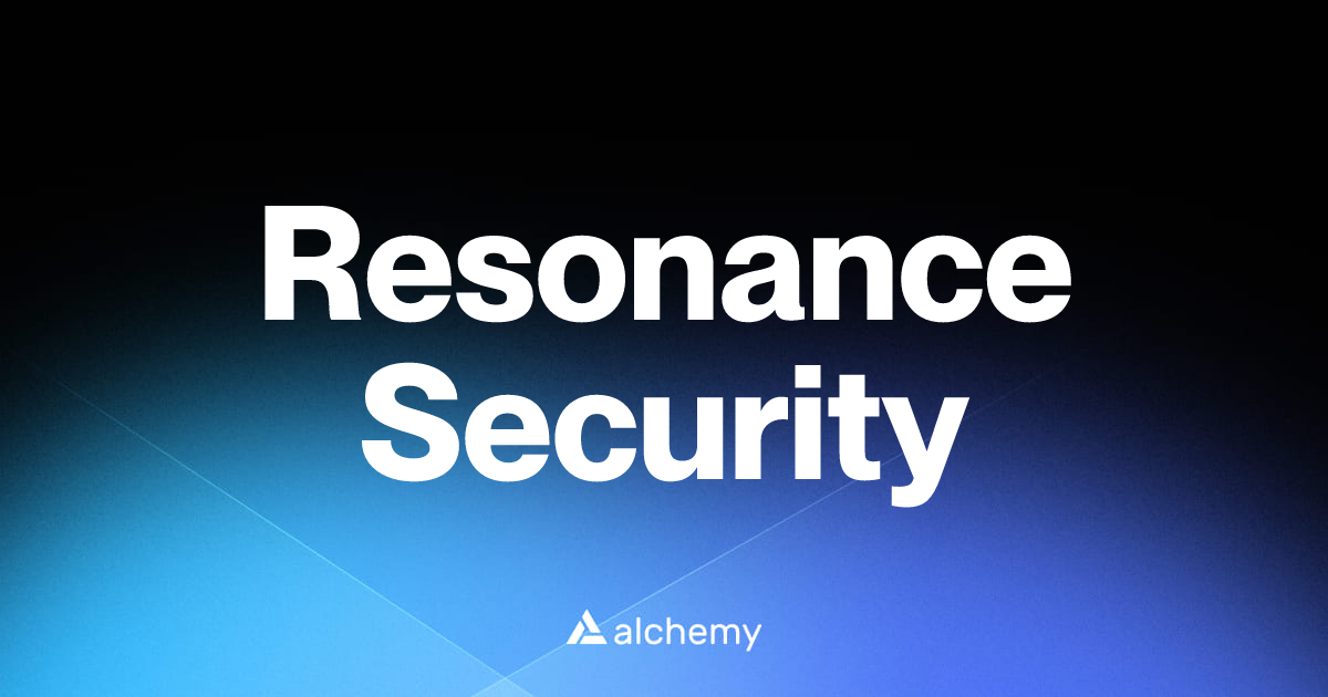 Resonance Security - Web3 Service Providers - Alchemy