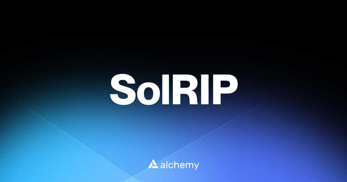 SolRIP - Web3 Wallet Tools - Alchemy