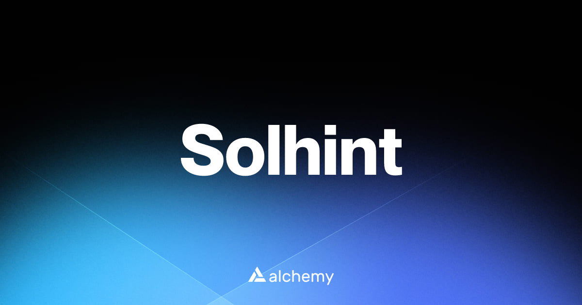 Solhint - Solidity Tools - Alchemy