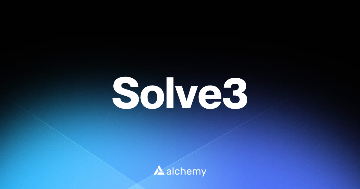 Solve3 - Web3 Security Tools - Alchemy