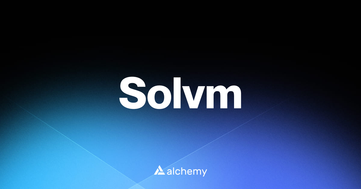 Solvm - Solidity Tools - Alchemy