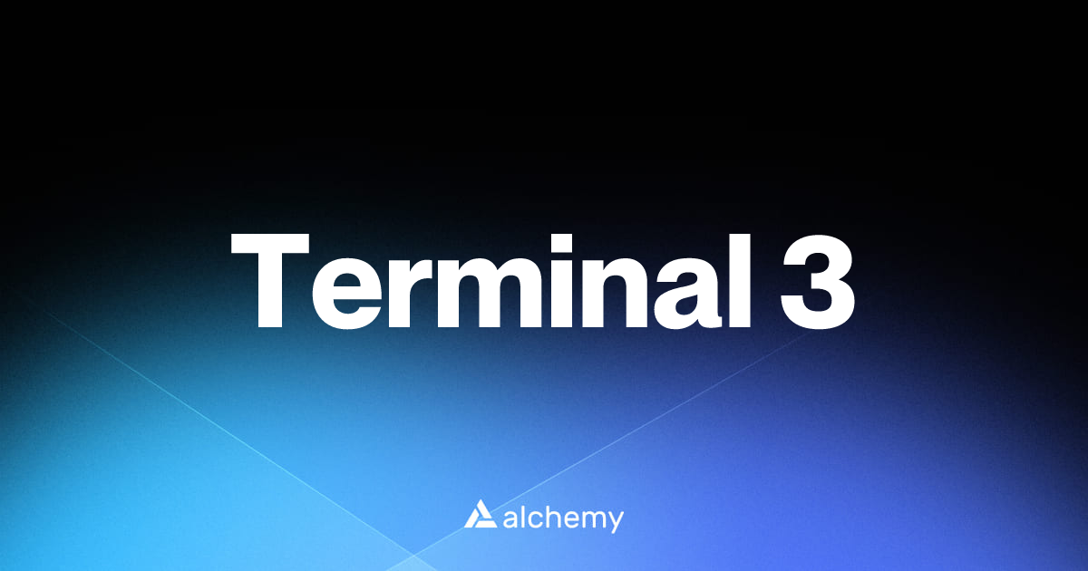 Terminal 3 - Identity Tools - Alchemy