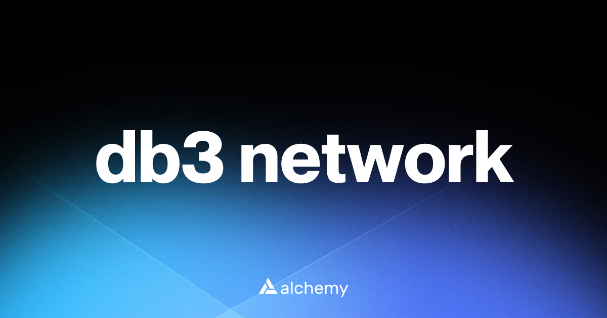 db3 network - Infrastructure Tools - Alchemy