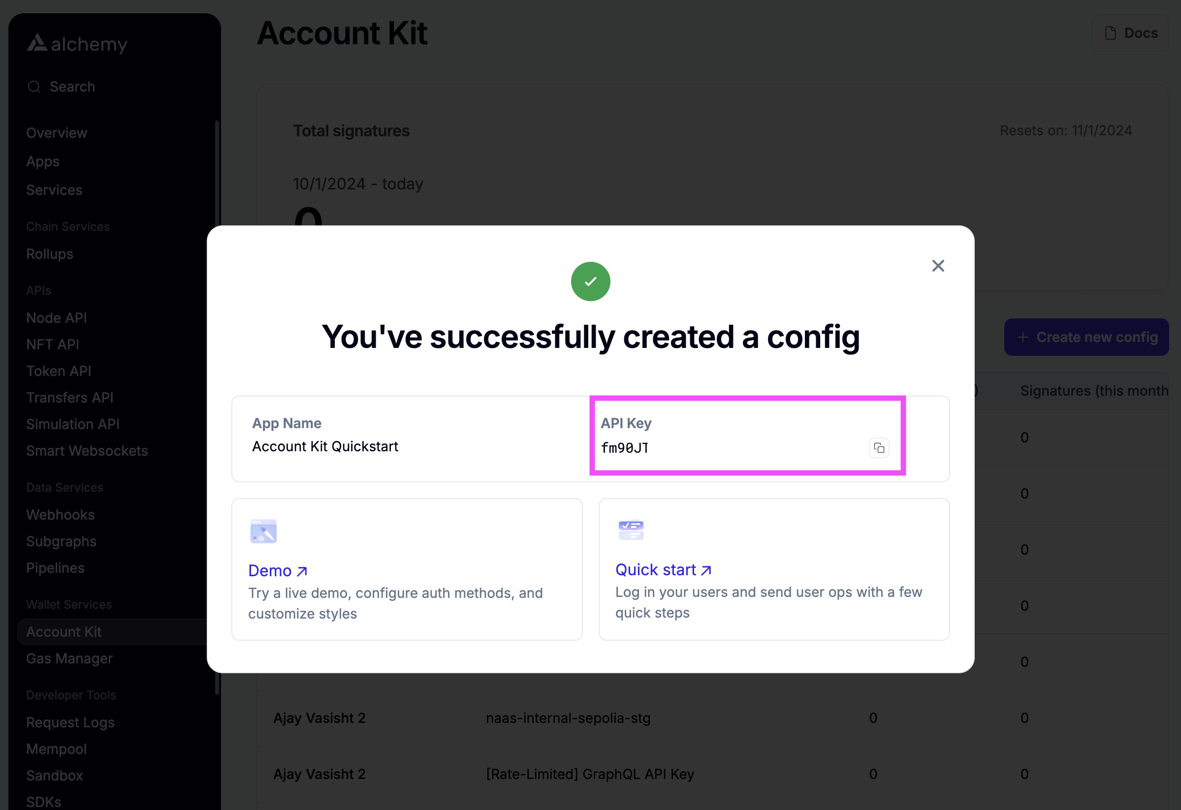 Core Quickstart | Alchemy Docs