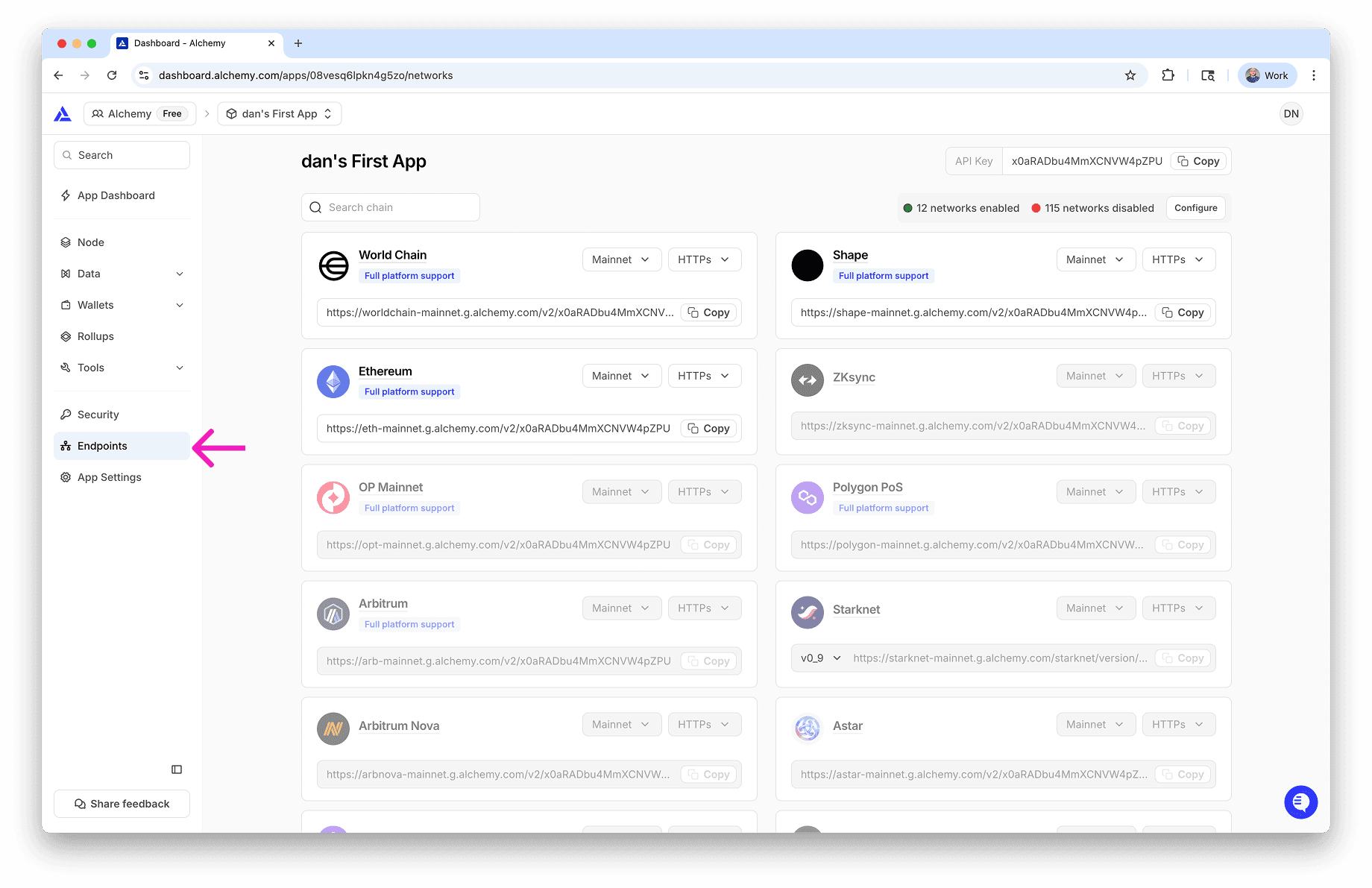 Create an Alchemy API Key | Alchemy Docs